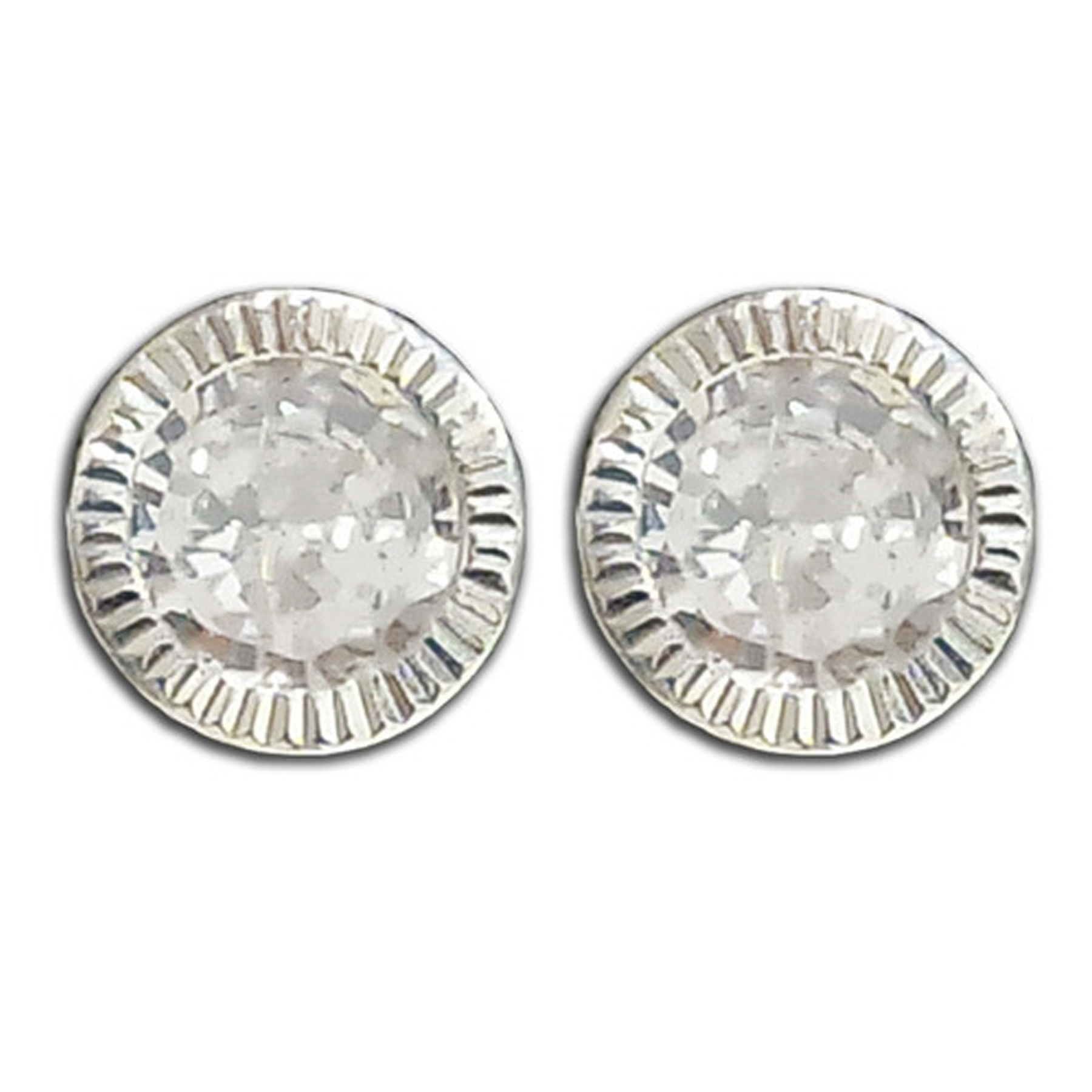 Aretes Broquel Plata Mod Circulo Bisel 7mm Plata .925 Taxco