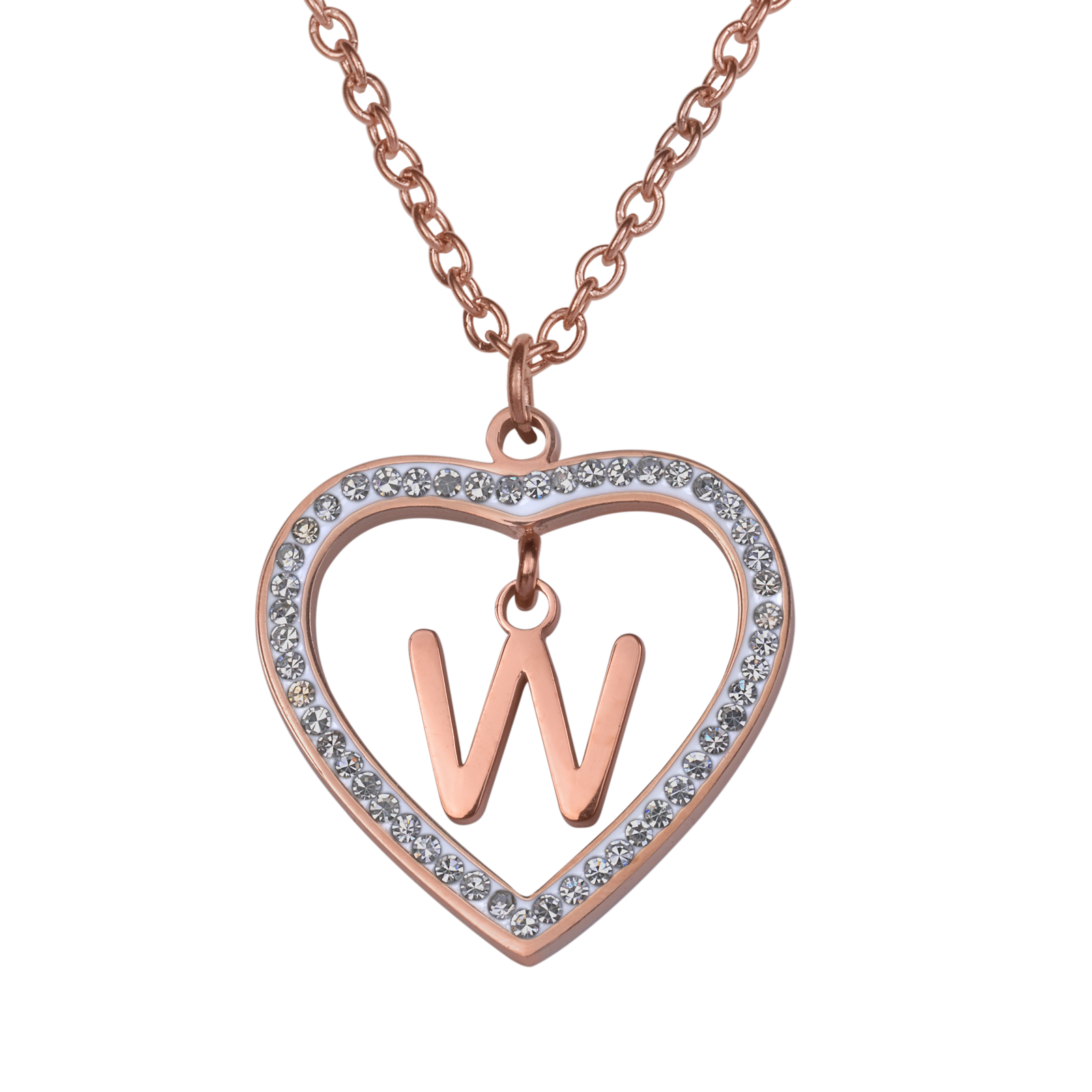 LuckyLy Collares de Mujer de Corazón con Iniciales , Acero Inoxidable ...