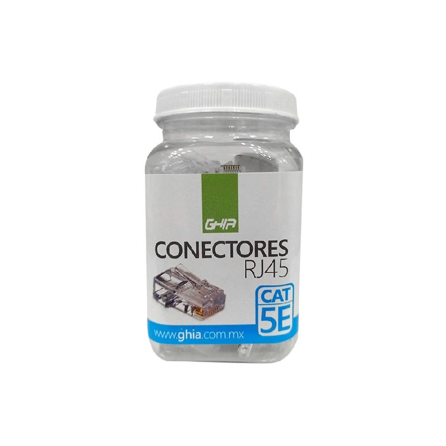 Conector Plug Rj45 Categoria 5e Marca Ghia 100 Piezas