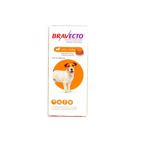 Bravecto De 250 Mg De 4.5 A 10 Kg Pulguicida Y Garrapaticida