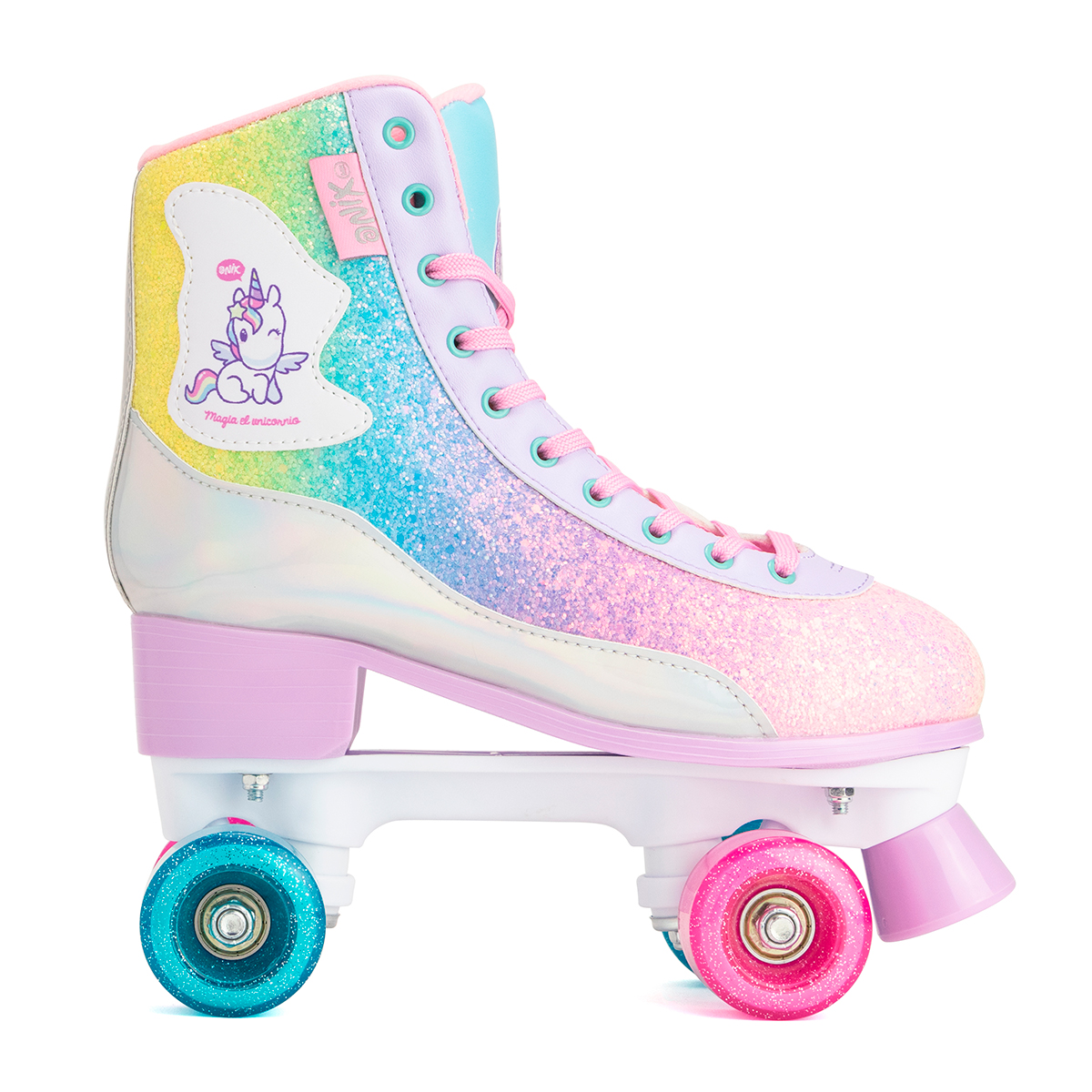 Patines 4 Ruedas Quad Para Niña Onix Magic Slime Multicolor