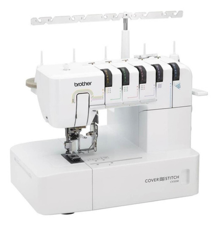 Máquina de coser collareta Brother CV3550 portable blanca 110V