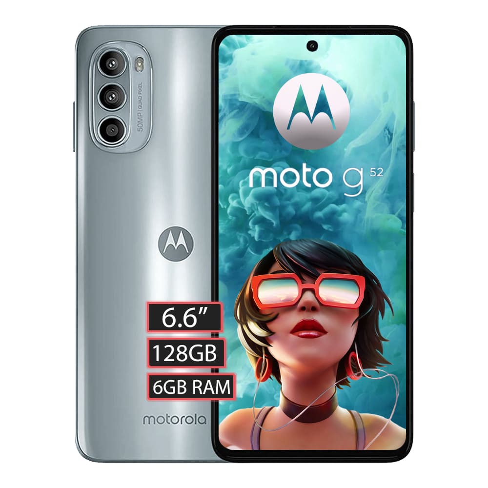 Celular Motorola Moto G52 Ram 6GB Almacenamiento 128GB - Gris