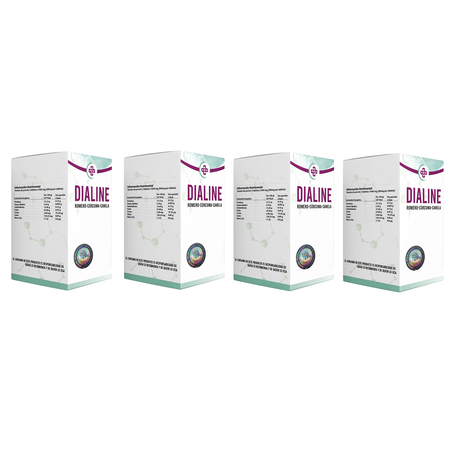 Dialine Normaliza Niveles De Azúcar 4 Pack