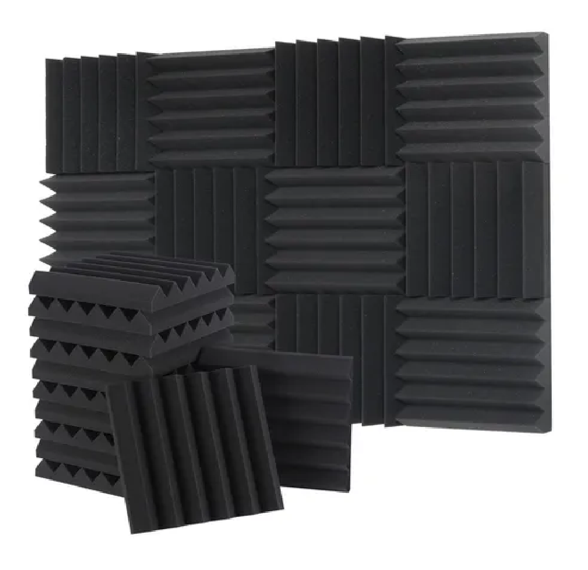 Kit 24 Paneles De Espuma Acustica 30x30x5cm Alta Densidad
