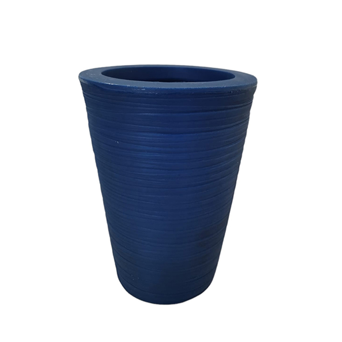 Maceta Minimalista Azul Cilíndrica Mejor Que Fibra De Vidrio