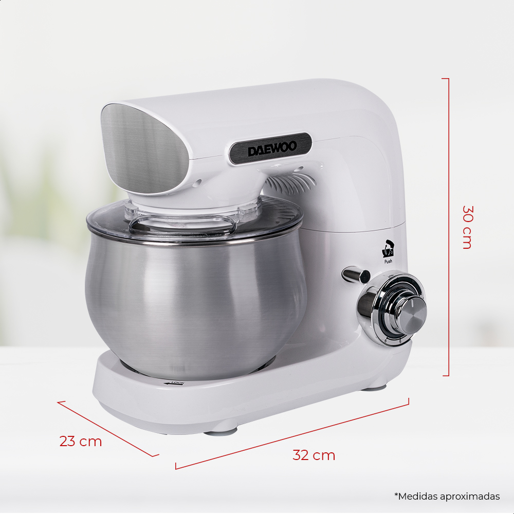Batidora de pedestal Daewoo con 6 velocidades de 4 Litros