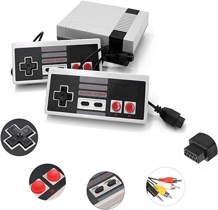 Consola de juegos retro clásica, 620 juegos integrados con 2 controles clásicos