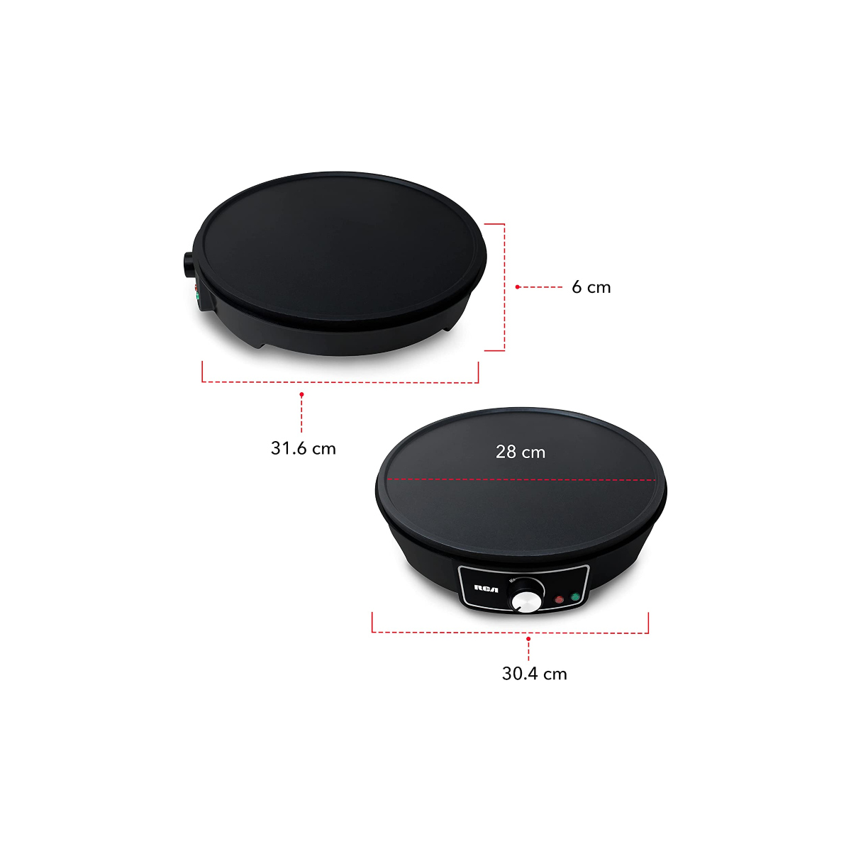 RCA RC-602- Crepera plancha antiadherente con accesorios