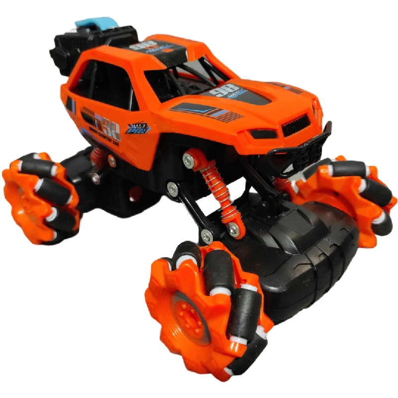 Camioneta Pulsera Y Radio Control 360 Spray Drift Stun Humo Naranja