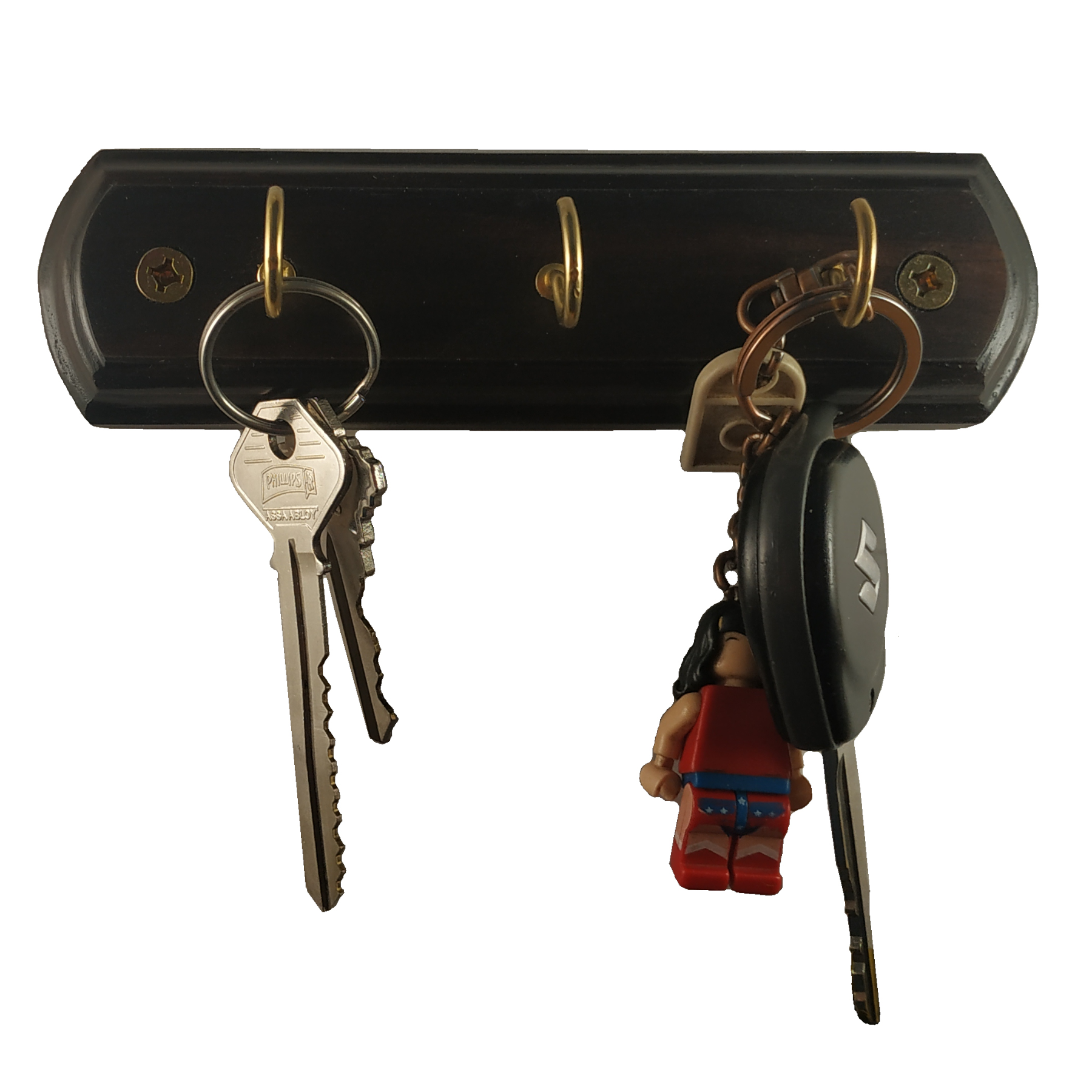 Brico, Portallaves de Madera Compacto con Moldura