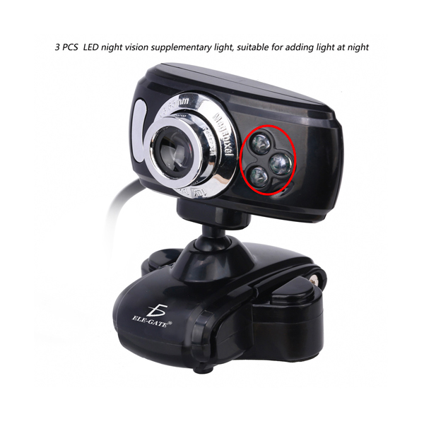 Webcam Usb Elegate Camara Computadora Con Microfono