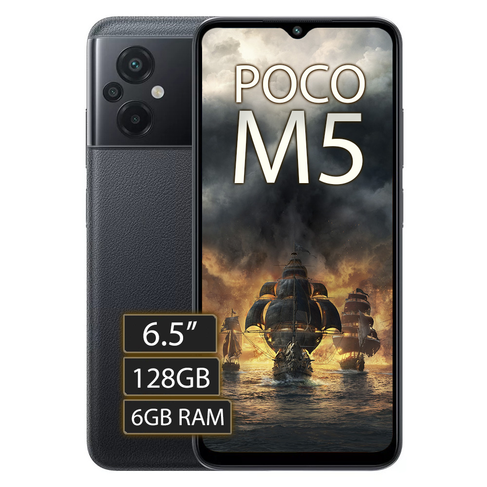 Celular Xiaomi Poco M5 Ram 6GB Almacenamiento 128GB- Negro