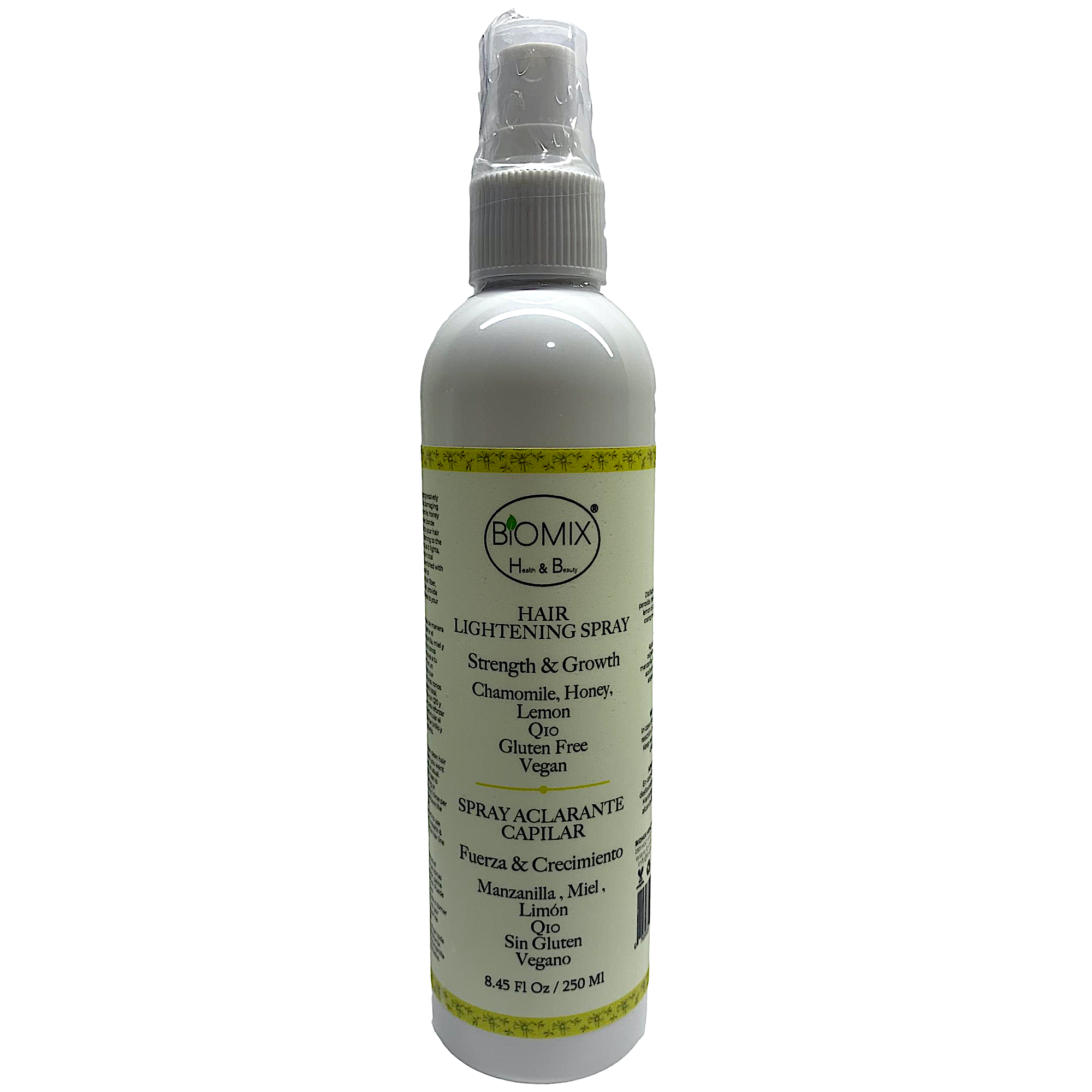 Spray Aclarante Para Cabello Vegano con Manzanilla, Miel, Limón, Argán ...