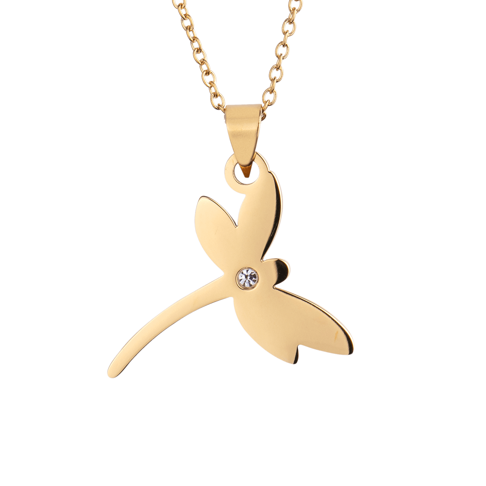 LuckyLy Collares de Mujer, Cadena con Dije de Libélula , Acero ...