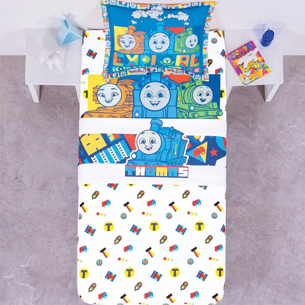 Juego De Sábana Indiv Thomas Colos Blanco Colchas Concord