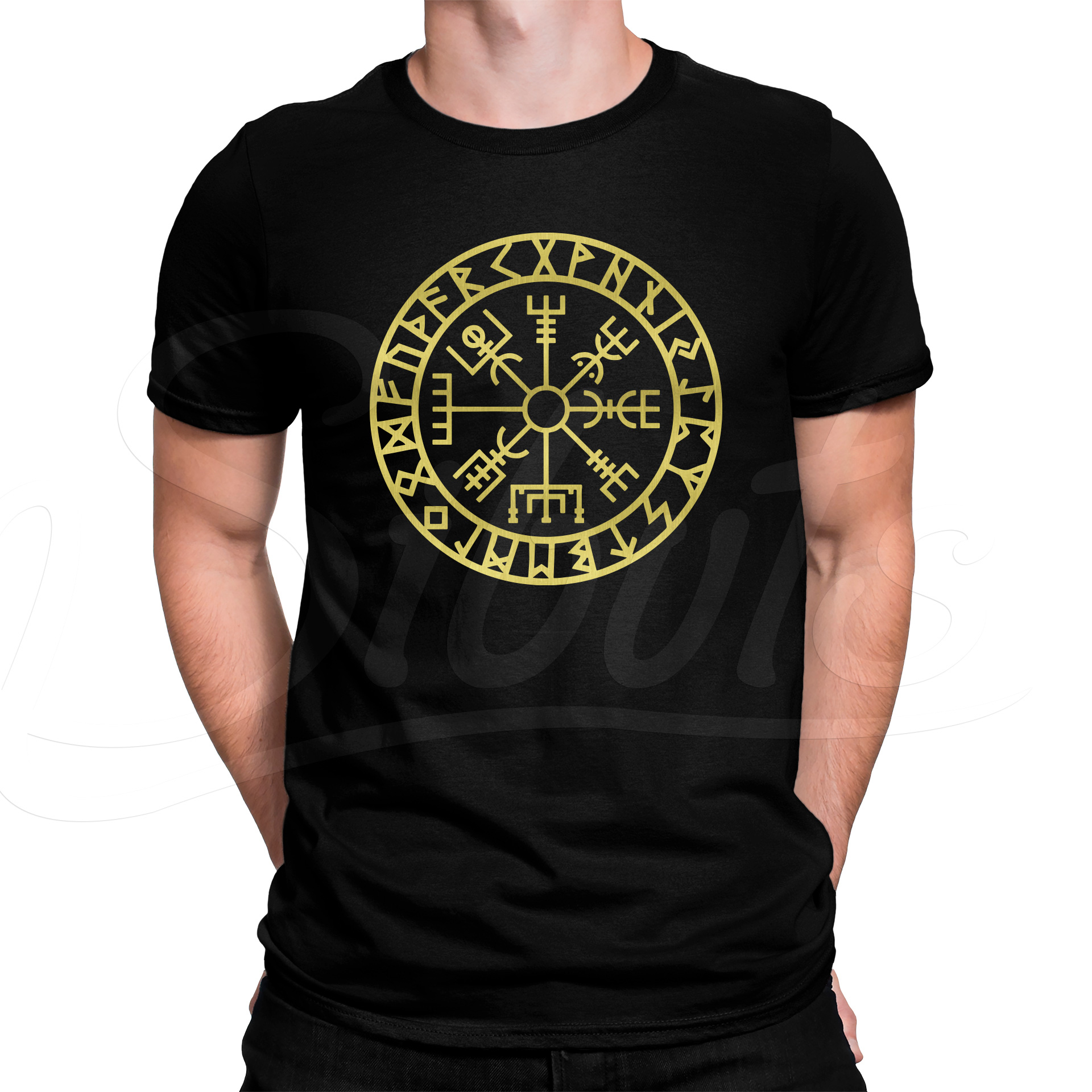 Playera para Hombre Compas Vikingo Vegvisir Vikings
