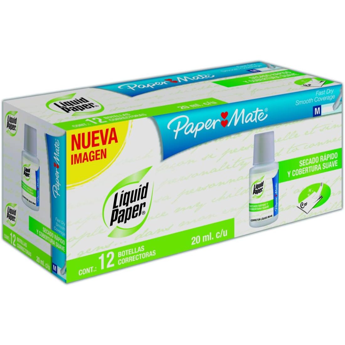 Corrector Líquido Blanco Paper Mate Botella Base Agua