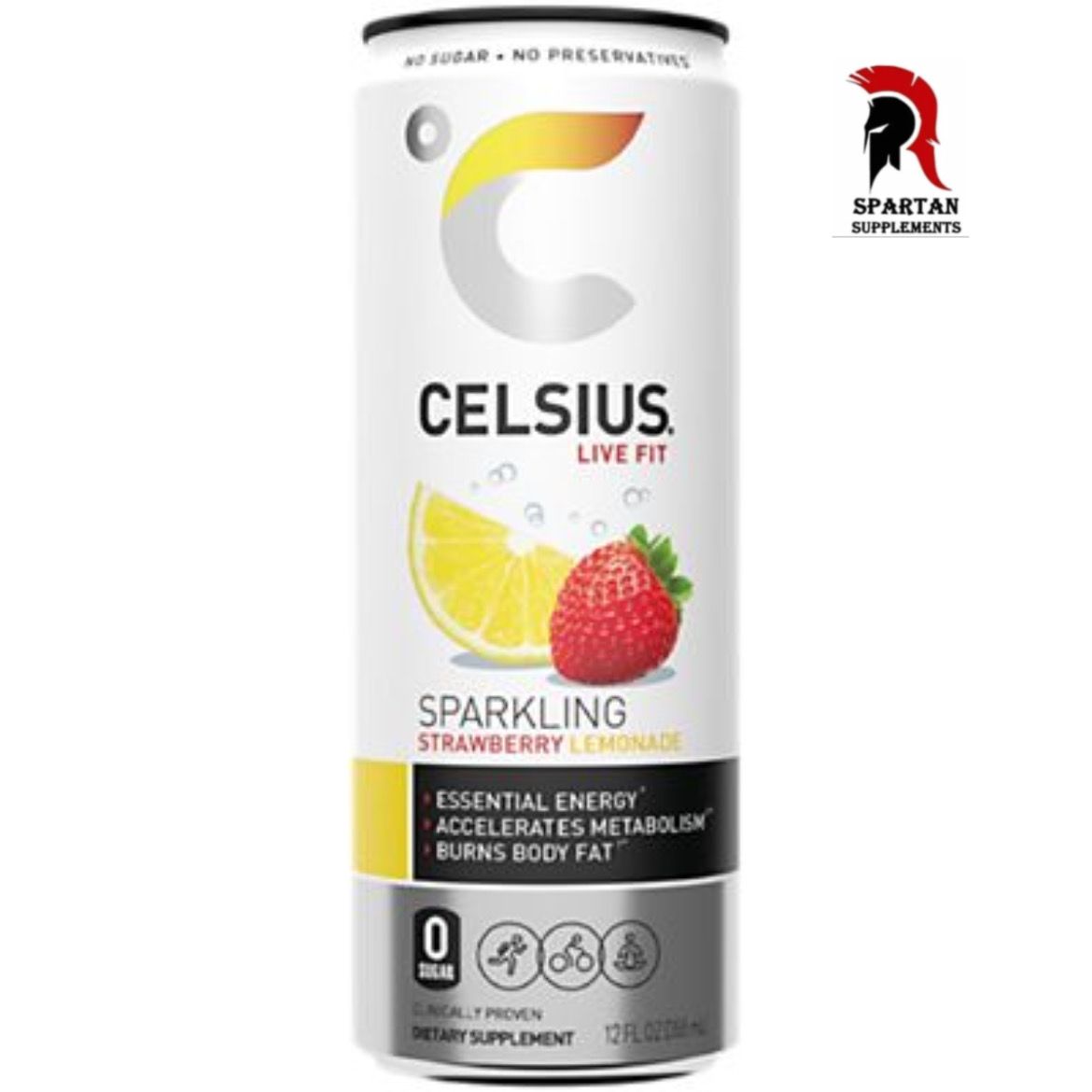 CELSIUS- bebida energetica sabor limonada de fresa (12 pack)