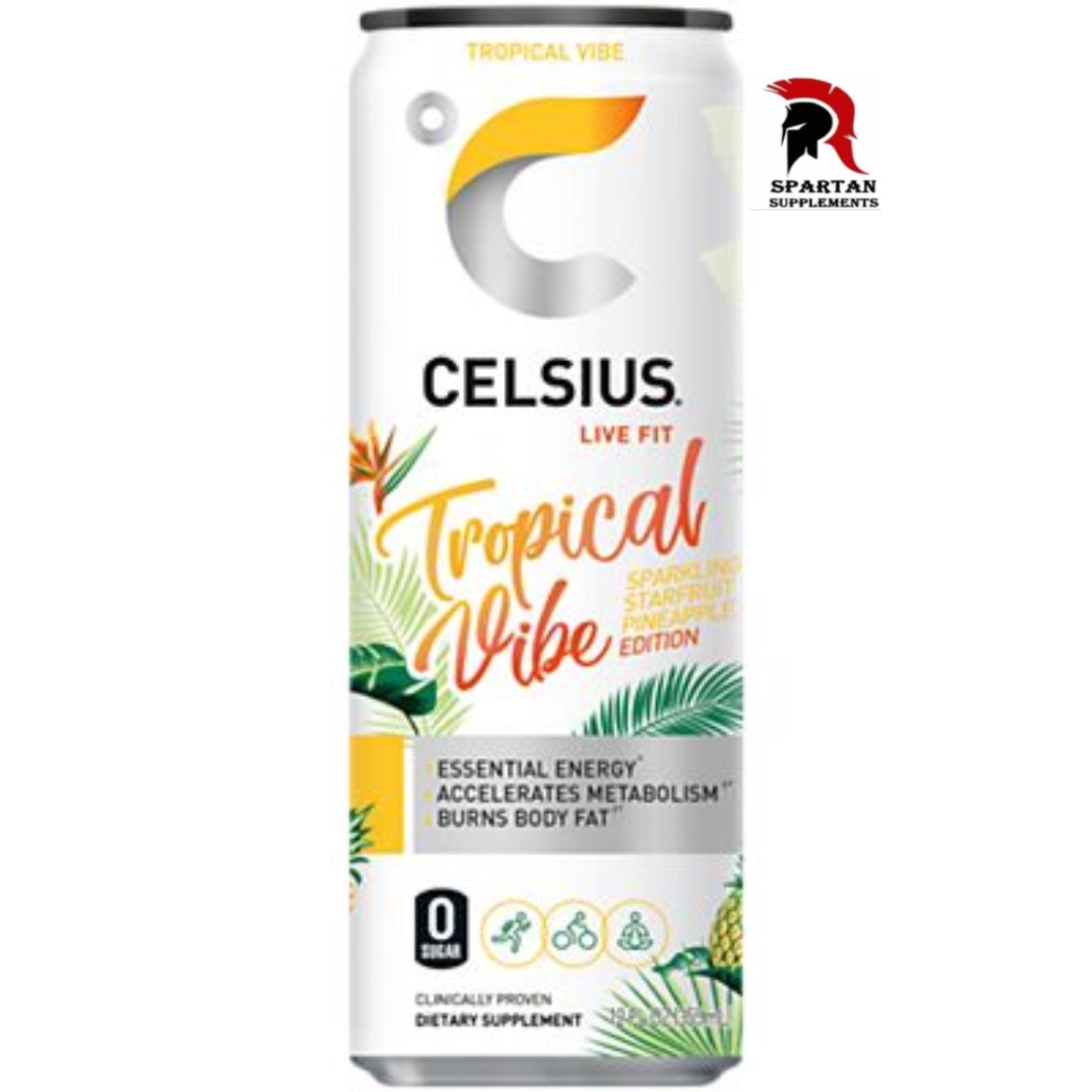 CELSIUS- bebida energética sabor tropical vibe (4 pack)