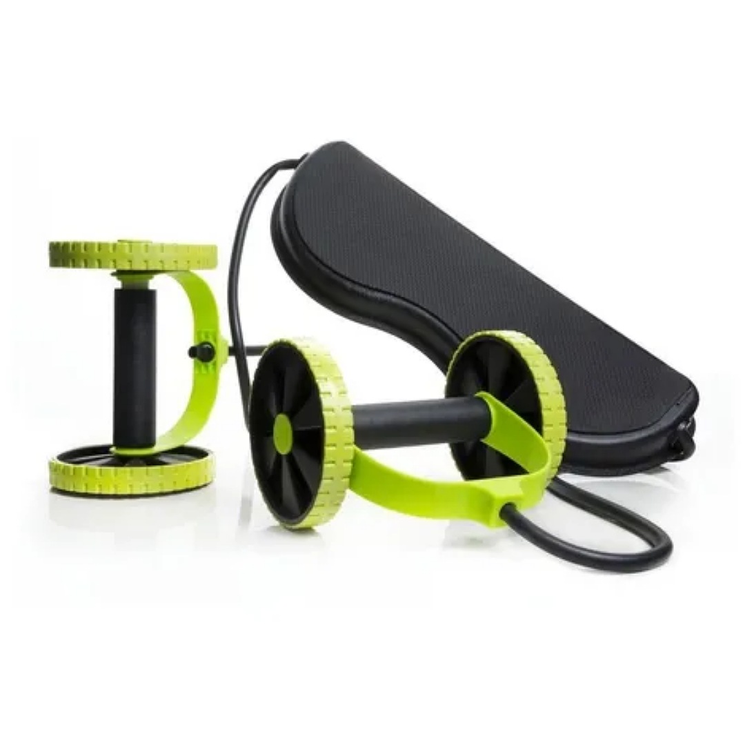 Rueda Abdominal Bandas Elásticas Ab Roller Aparato Para Abdo