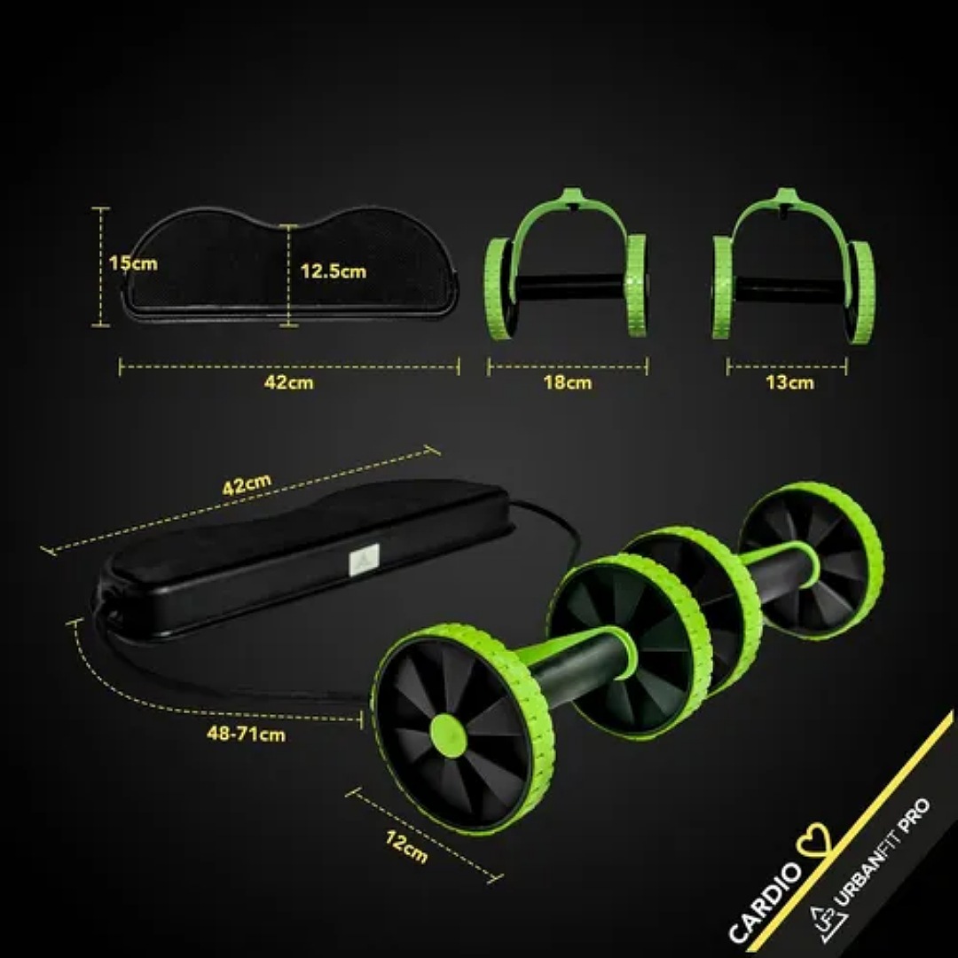 Rueda Abdominal Bandas Elásticas Ab Roller Aparato Para Abdo