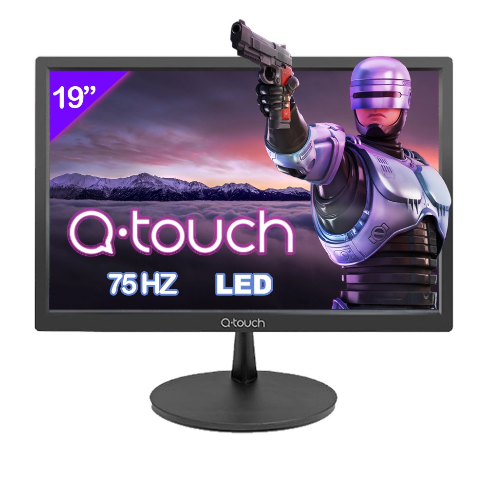 Monitor LED 19 Pulgadas Q-TOUCH QT-1900 Puerto HDMI, VGA-Negro