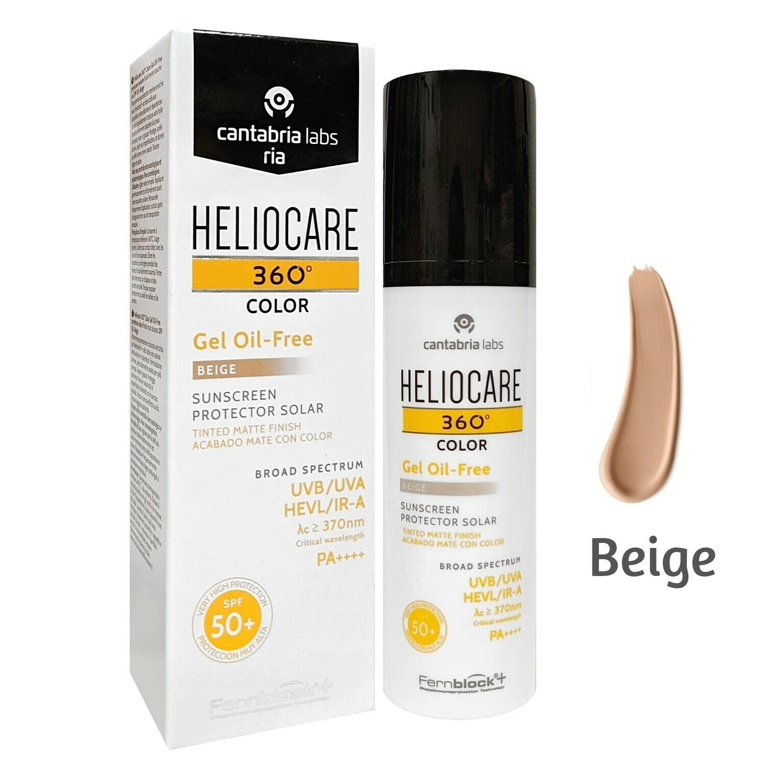 Heliocare 360 Gel Oil-free Color Beige Spf 50 50 Ml