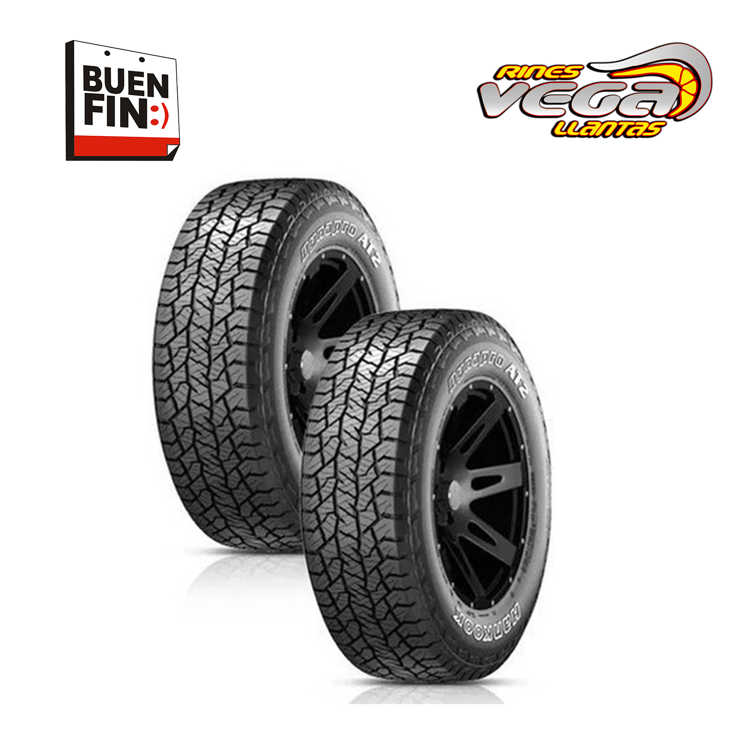 PAQUETE 2 LLANTAS 245/75R16 HANKOOK RF11 ALL TERRAIN 111T
