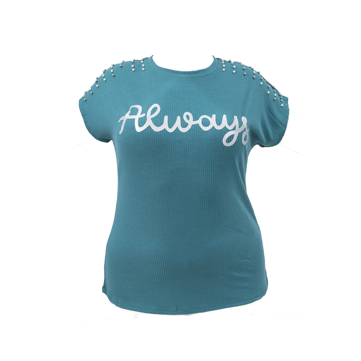 Playera Talla Extra Locura con Piedras en Hombros
