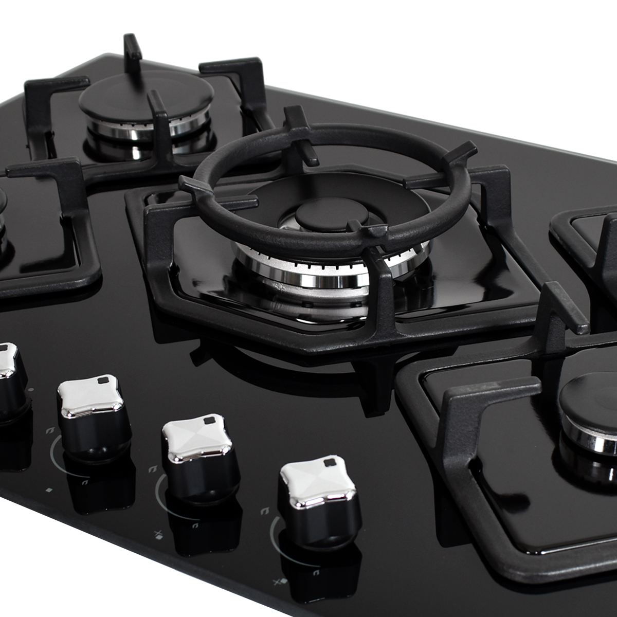 Parrilla Empotrable INFINITY Supra De Cristal Templado 5 Quemadores ...