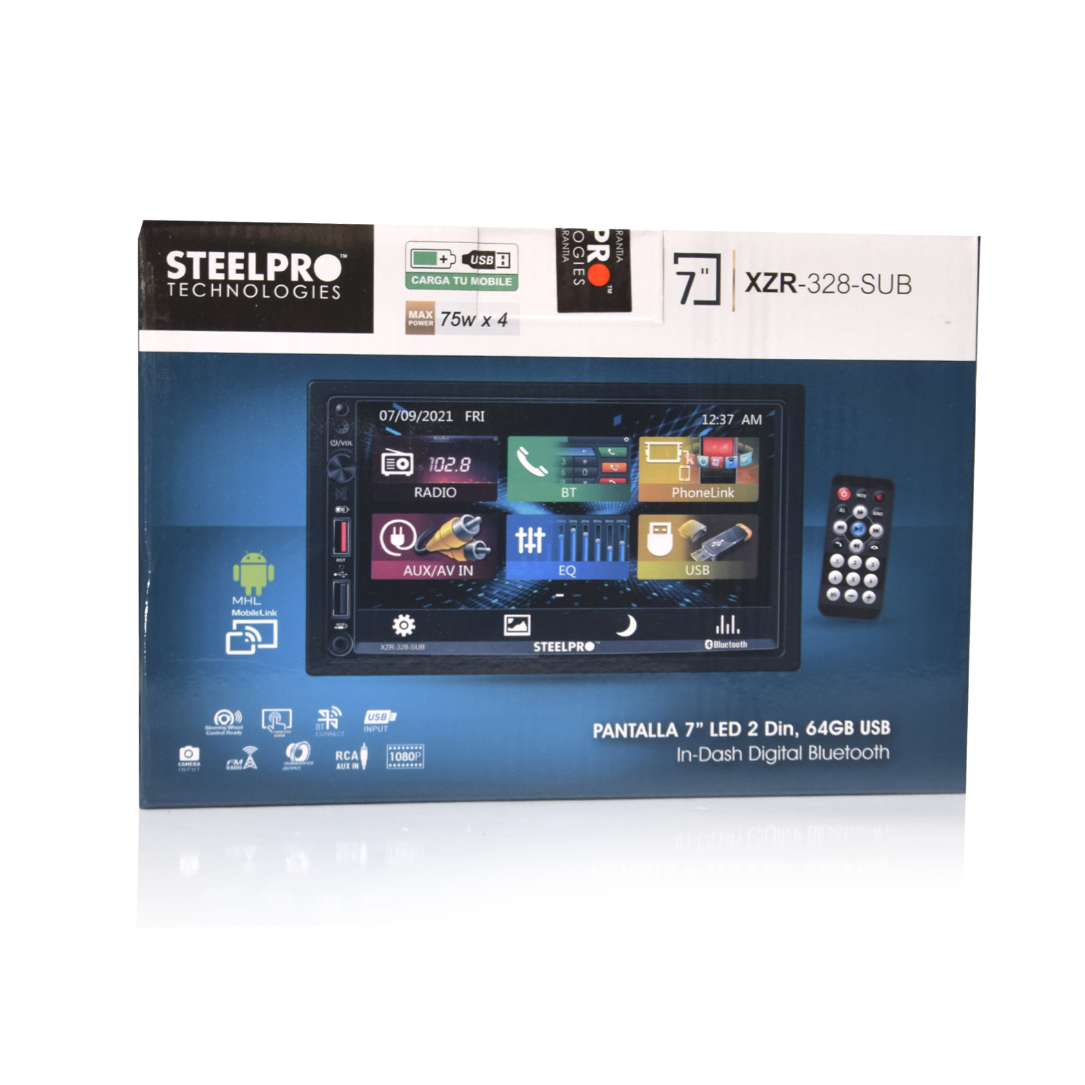 Estereo Pantalla Steelpro Bluetooth XZR-328