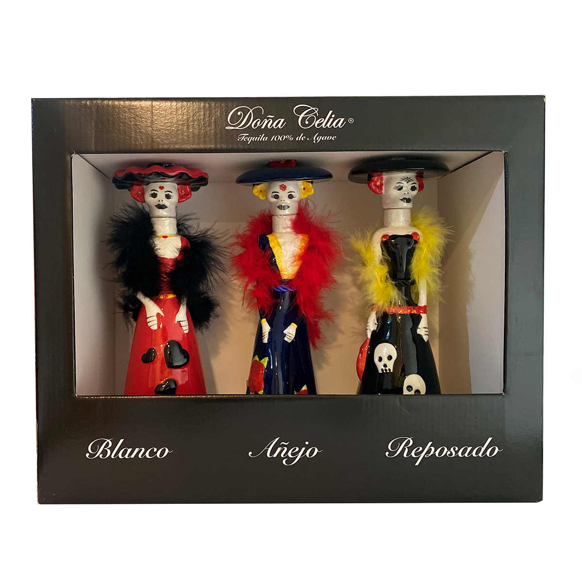 Tripack Tequila Doña Celia Blanco/Reposado/Añejo 375 ml