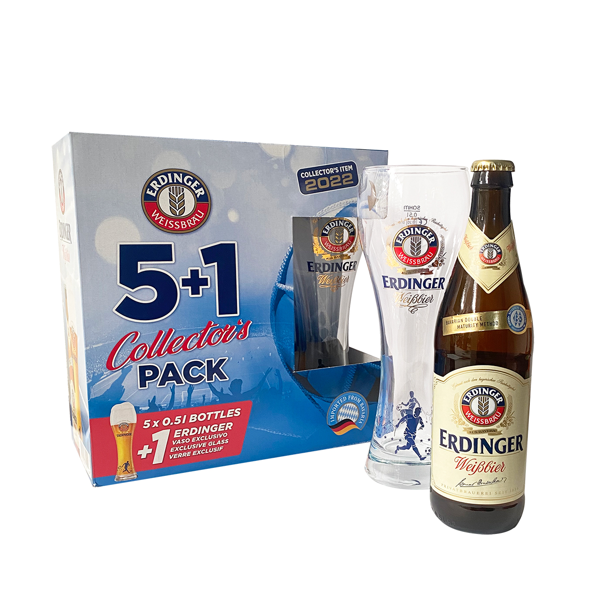 Five Pack Erdinger Weisbbier Con Vaso Exclusivo