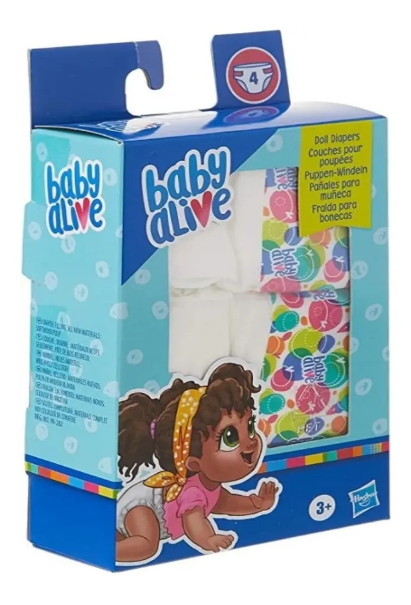 1 Caja con 4 Pañales para Baby Alive