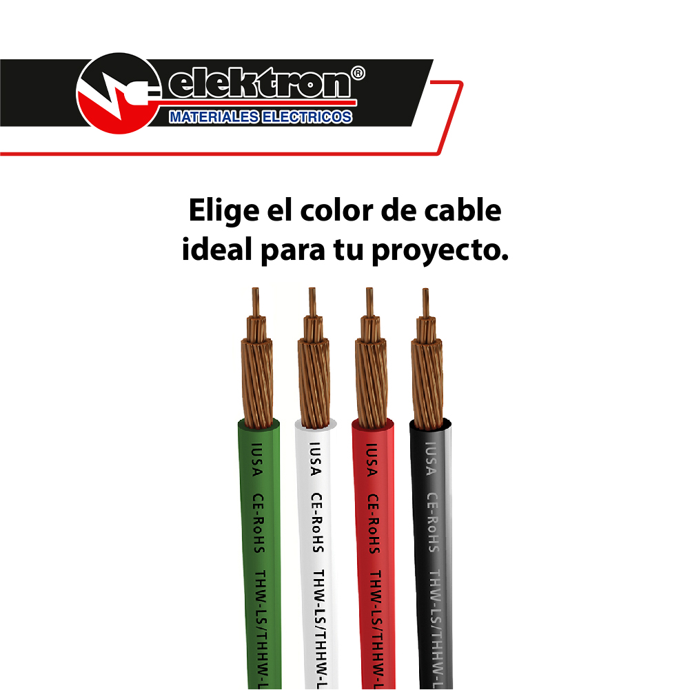 Caja 100 Mts Cable Iusa Verde Thw Cal 12 Awg 100 cobre Color Multicolor