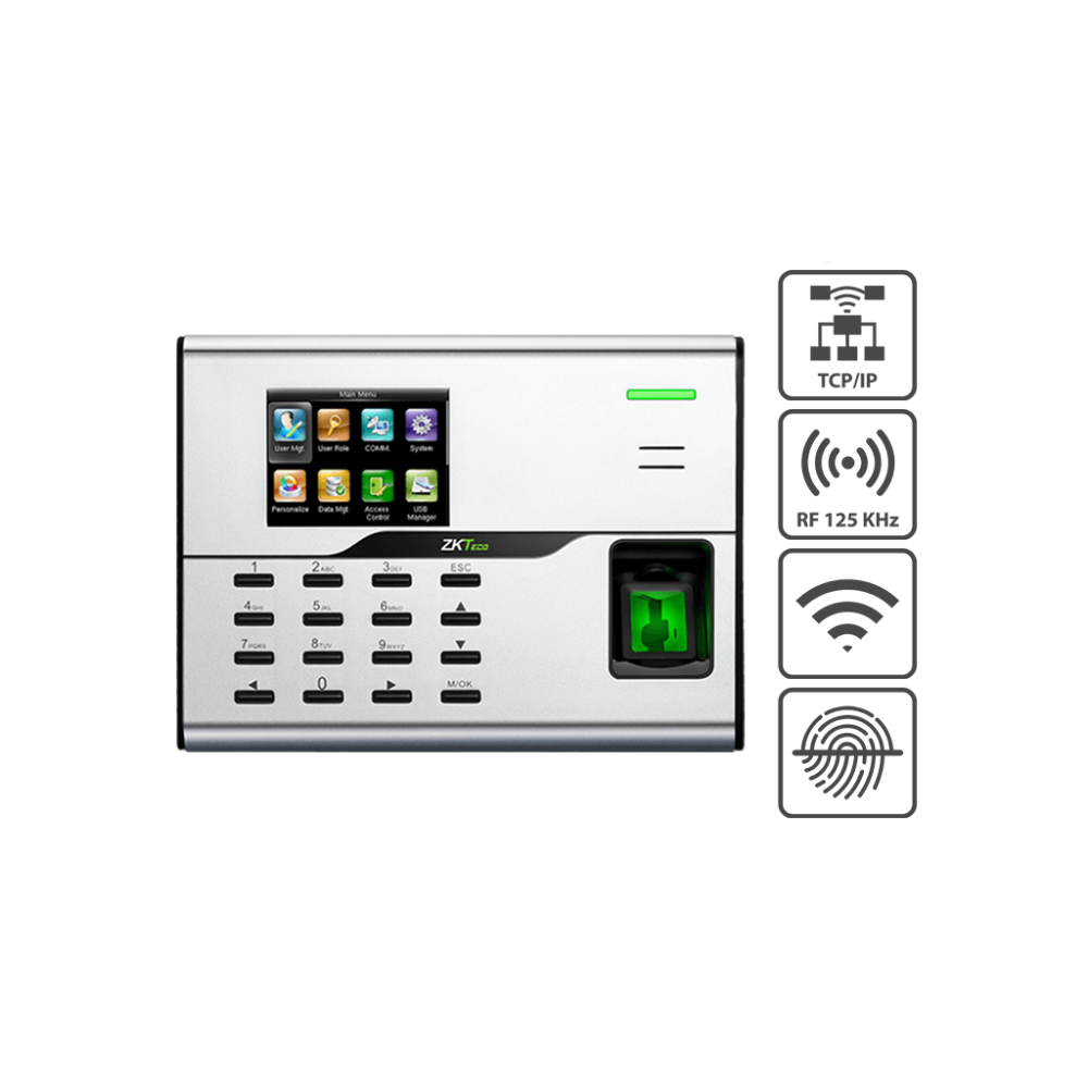 Control de Asistencia ZKTeco UA860 Biométrico de Huella Digital