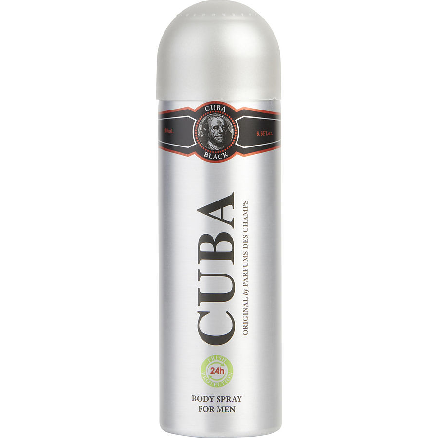 Body Spray Cuba Black para Hombre de Cuba Paris 200ML