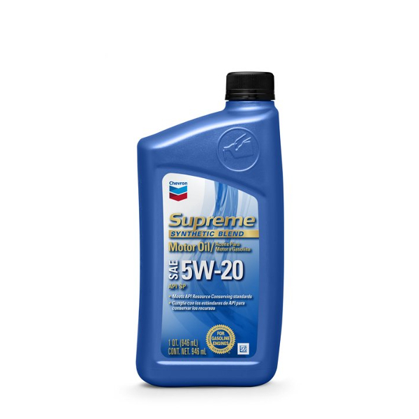Aceite para motor Chevron Supreme 5W-20, 1 cuarto de galón