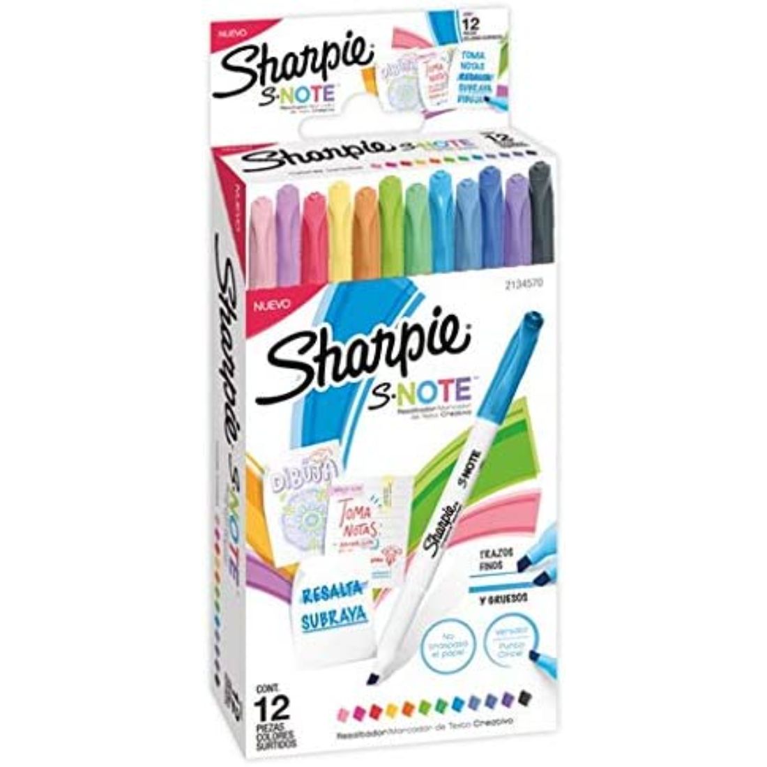 Sharpie S-Note marcadores creativos, resaltadores, colores surtidos ...