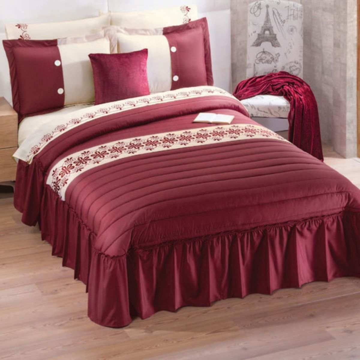 Colcha King Size Aranza Vino Concord