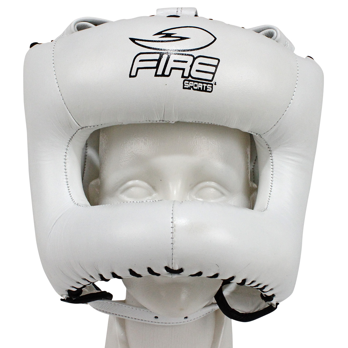 Careta de barra de Piel para box Fire Sports Blanco