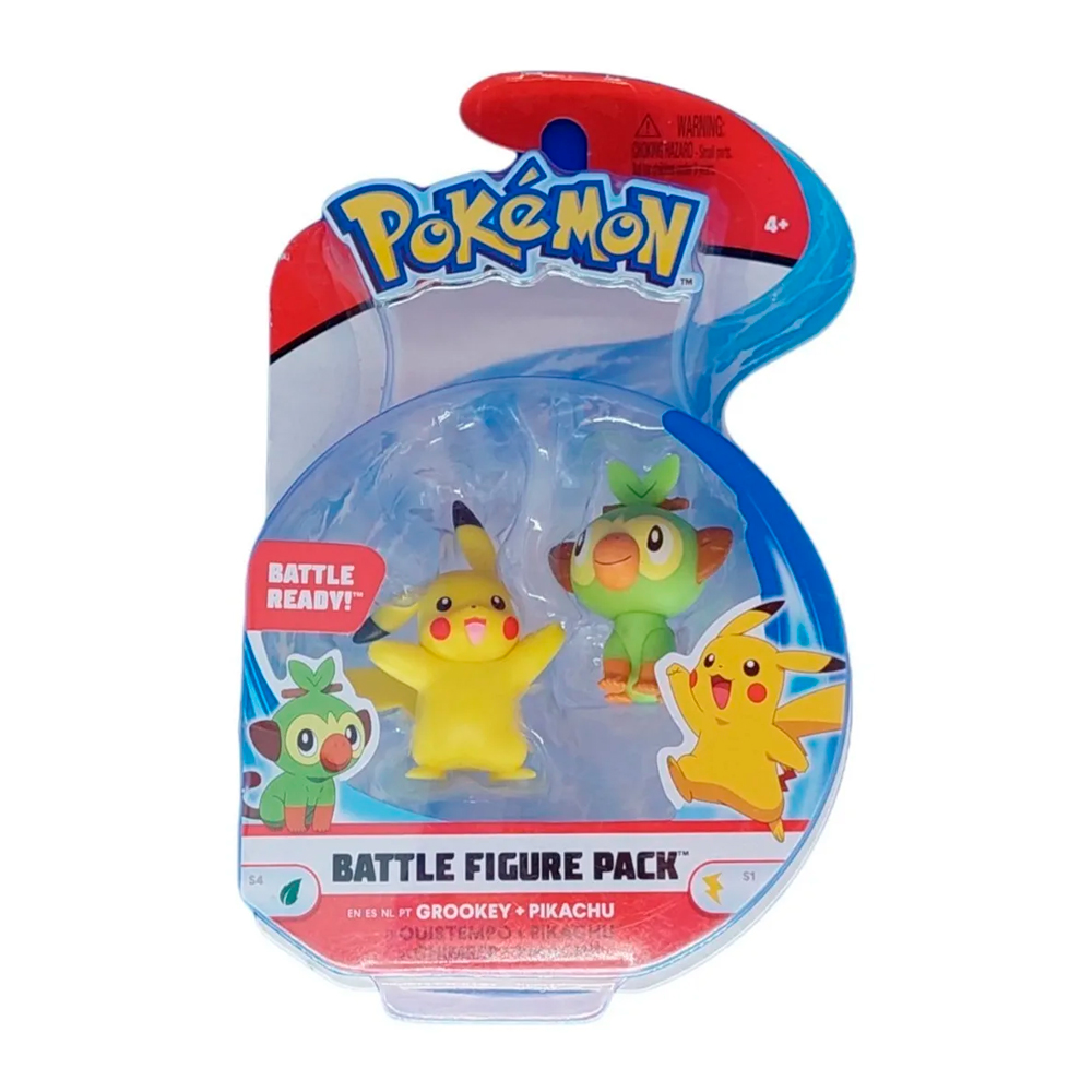 Pokemón Grookey + Pikachu