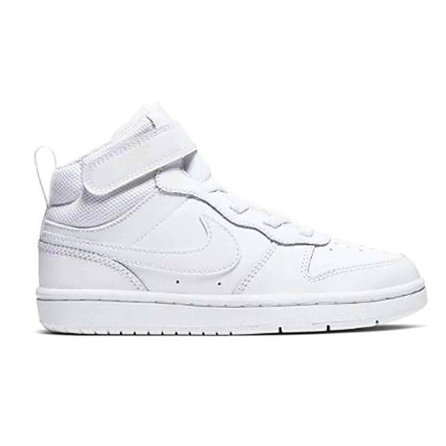 Tenis Nike Court Borough mid 2 infantiles blanco cd7783-100