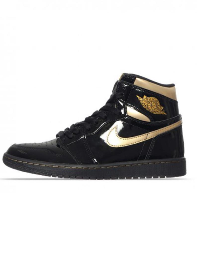 Tenis Air Jordan 1 Retro High OG Black Metallic Gold originales 555088-032