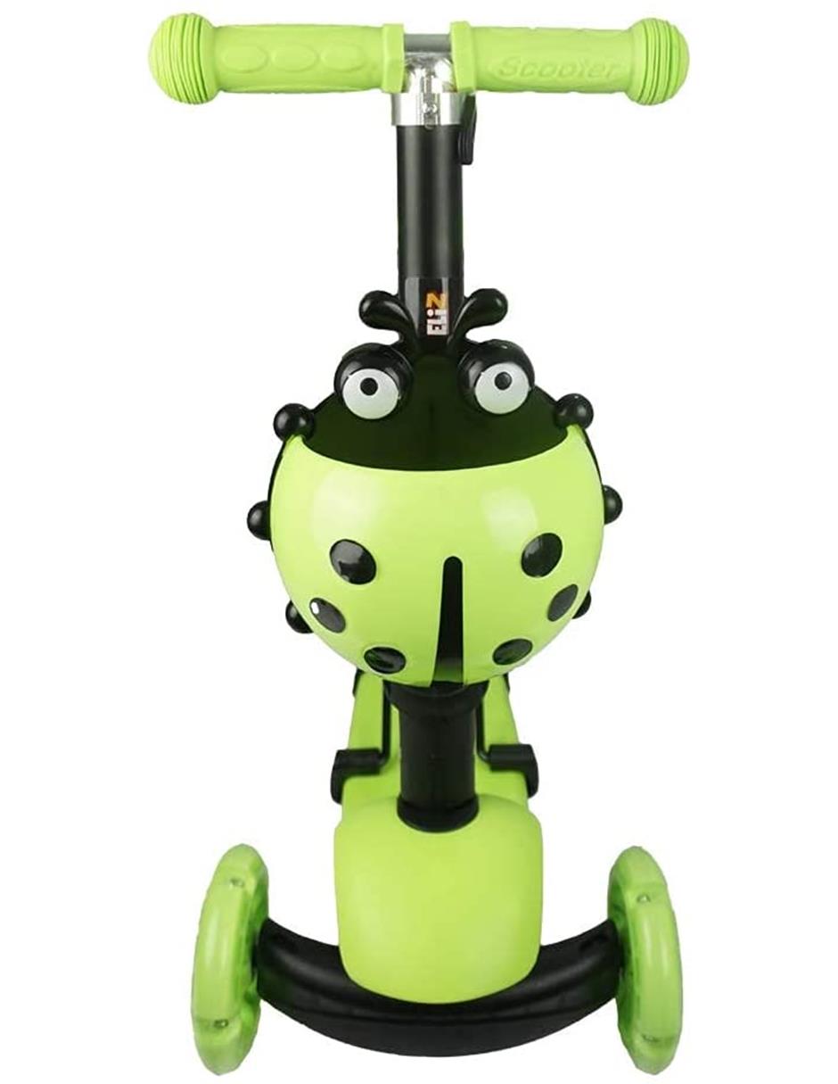 Scooter Catarina Verde Asiento Bastón Desmontable Luz Led 1 8años