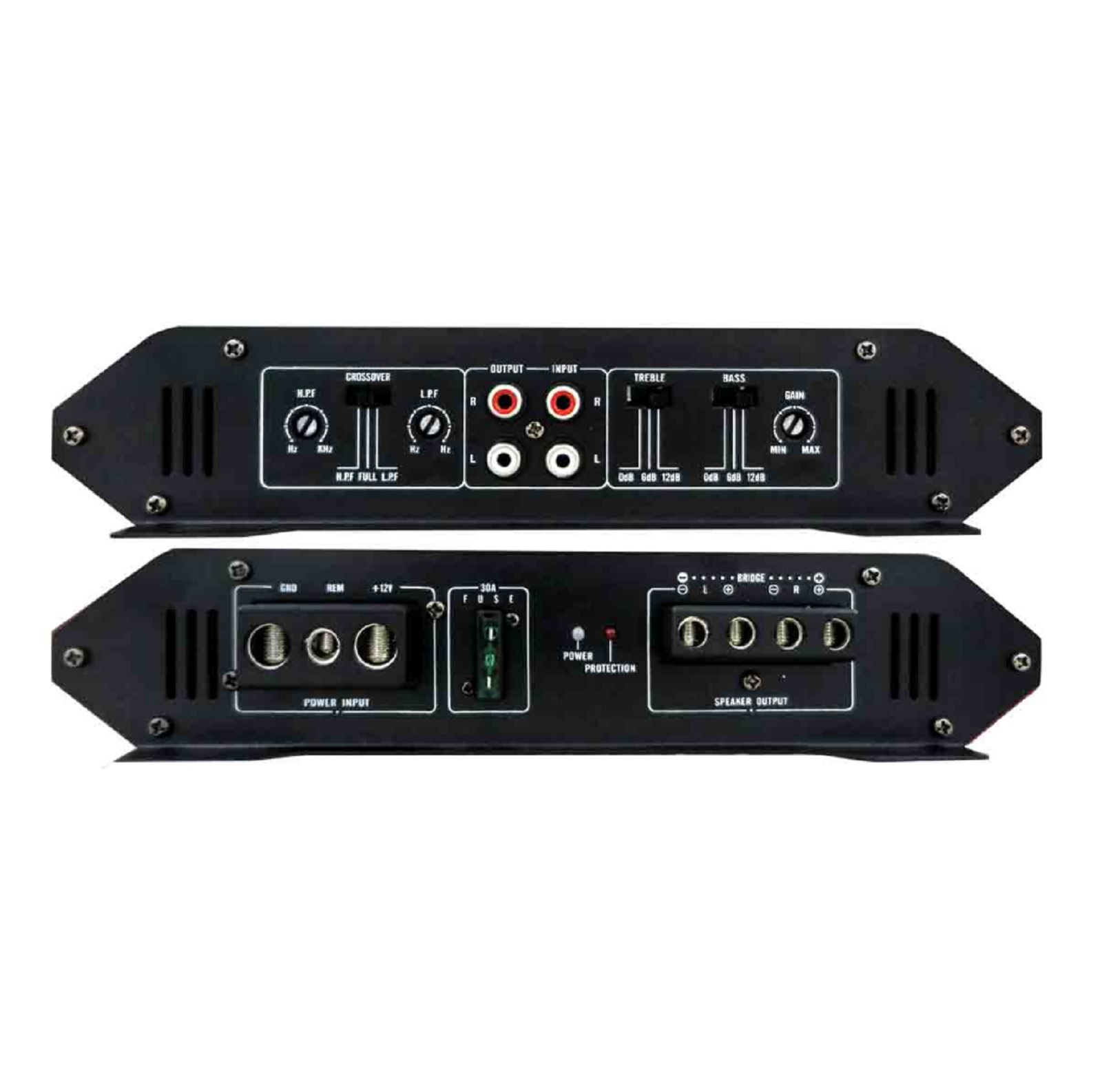 Amplificador Audiobahn AC900.2 1500w 2ch Para Bocinas Y Woofers