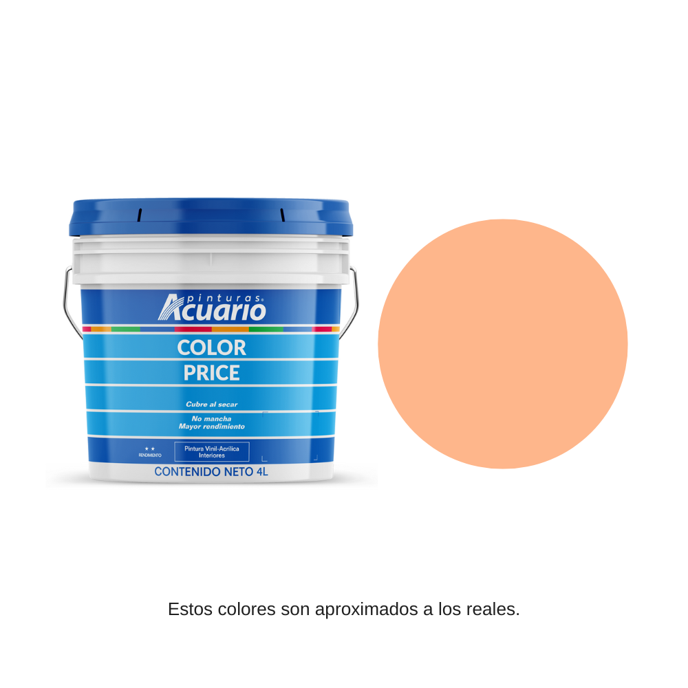 Pintura Color Price Color Salmón 4 Lt Acuario VA81140