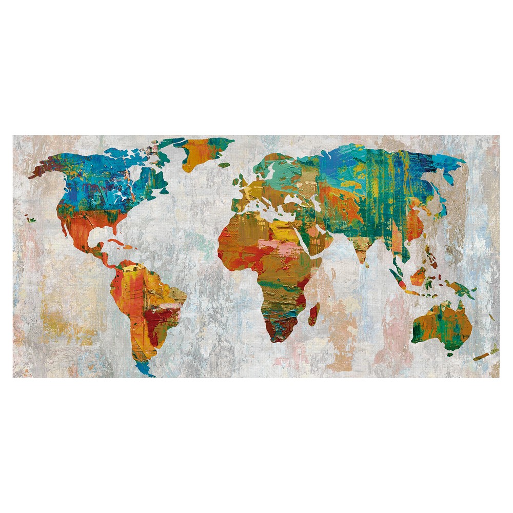 Cuadro Decorativo - Mapa del mundo abstracto