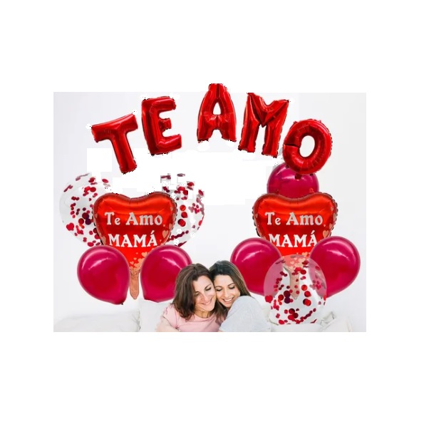 Letrero de Globo TE AMO en color Rojo